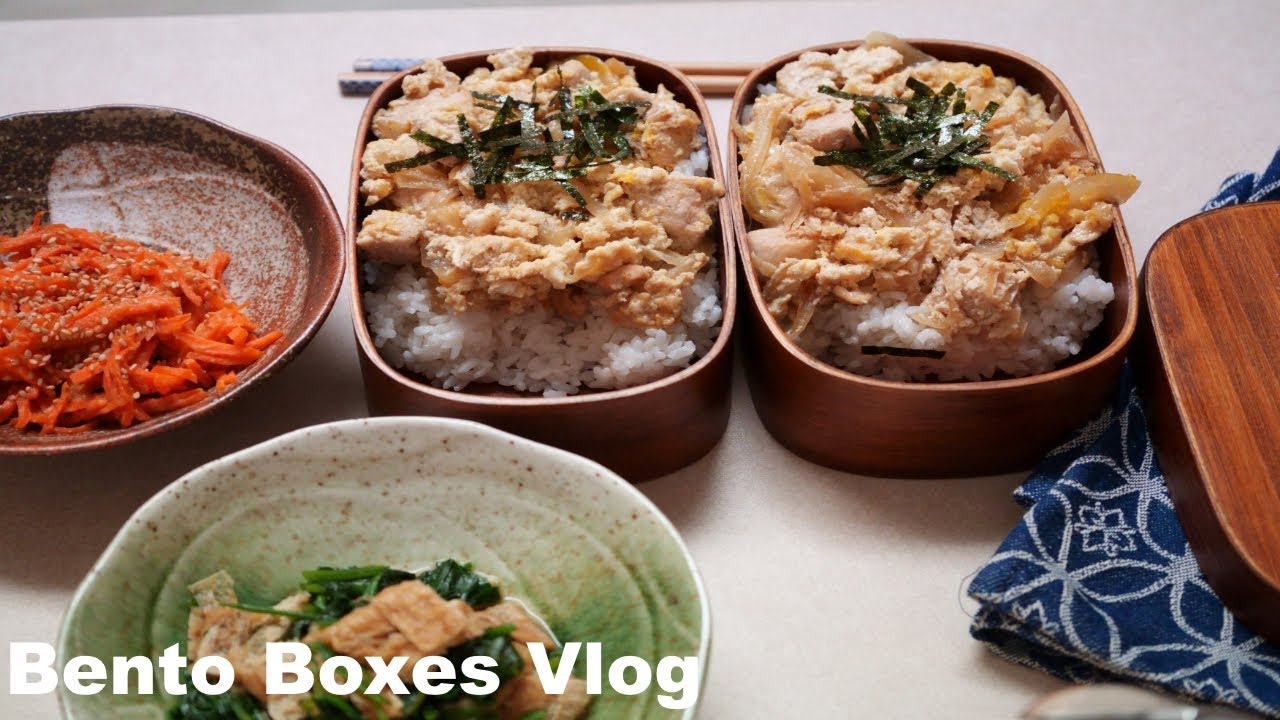 Bento Boxes Vlog - A week of Japanese bento boxes | Oyakodon, Tofu ...