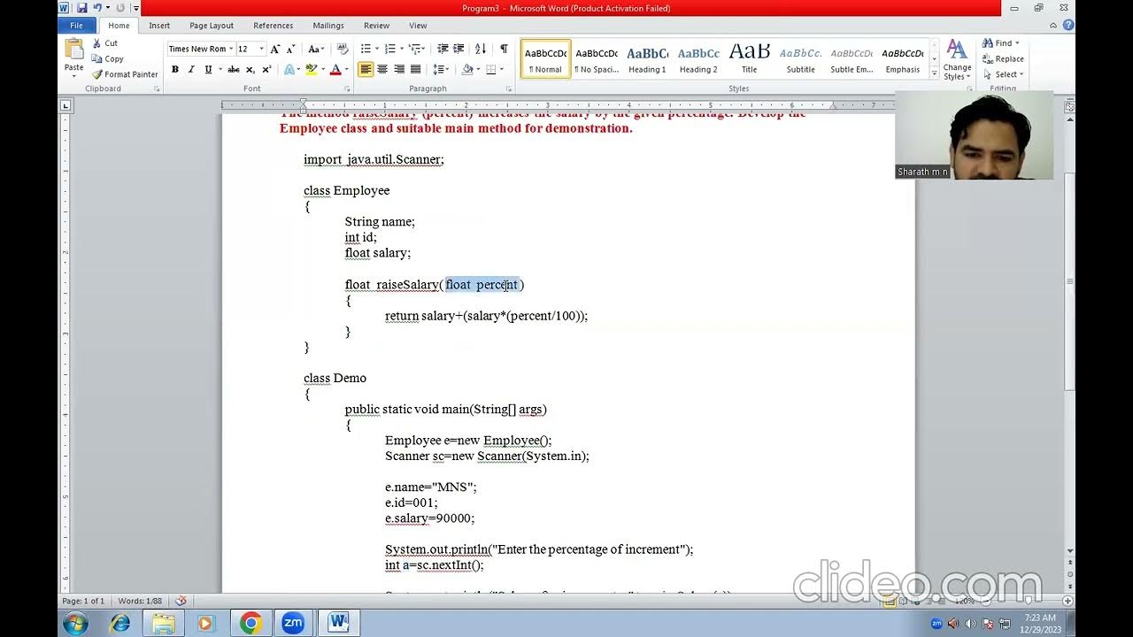 OOP with JAVA(BCS306A)- Lab Program3(VTU 2022 scheme) - YouTube