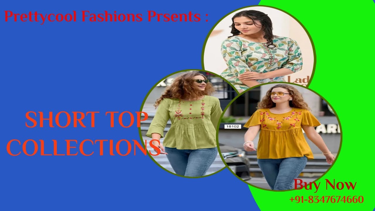 SHORT TOP WITH CAPSULE PRINT WITH FOIL & SHORT TOPS WITH FANCY VISCOSE ...