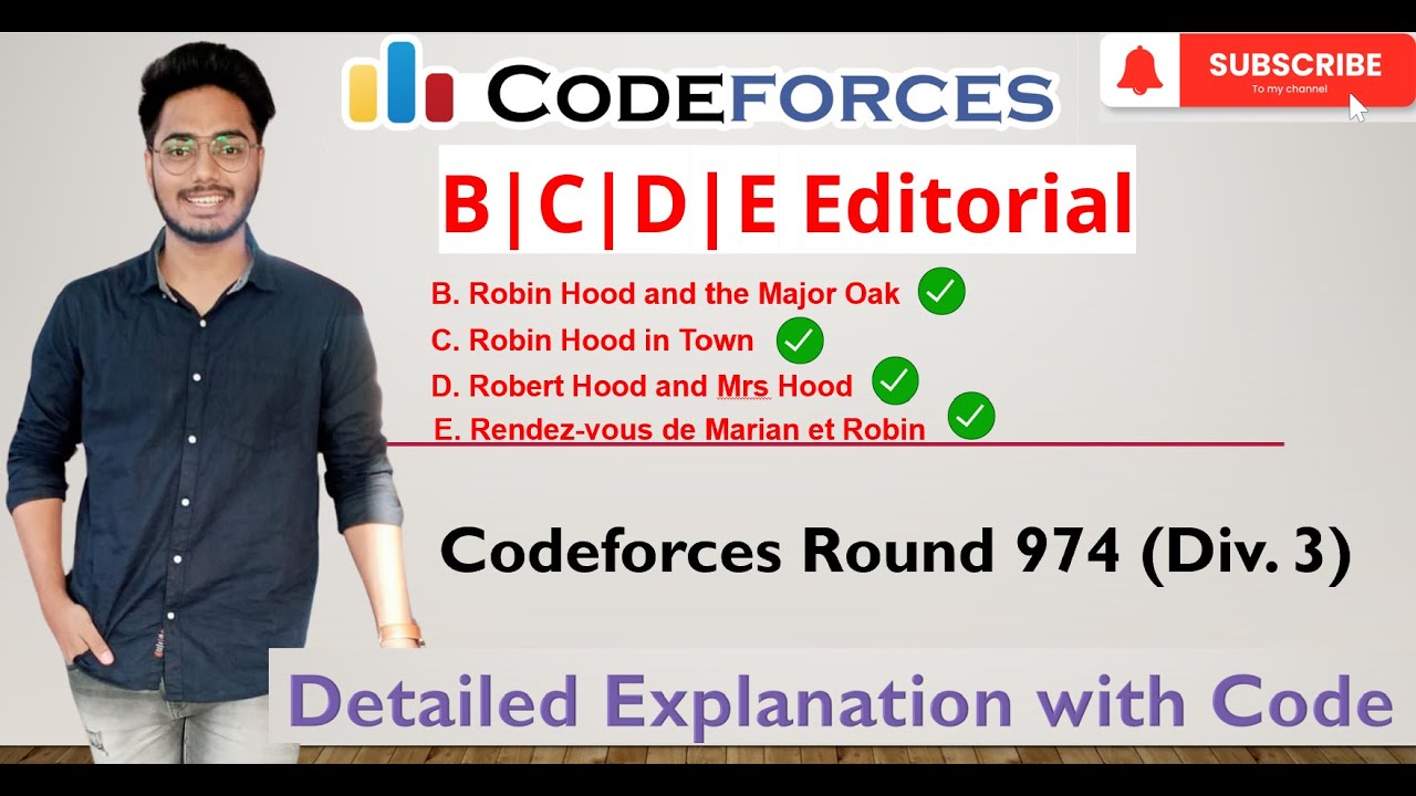 Codeforces Round 974 (Div. 3) | B | C | D | E | Editorials | Detailed ... Codeforces Round 974 (Div. 3) | B | C | D | E | Editorials | Detailed ...