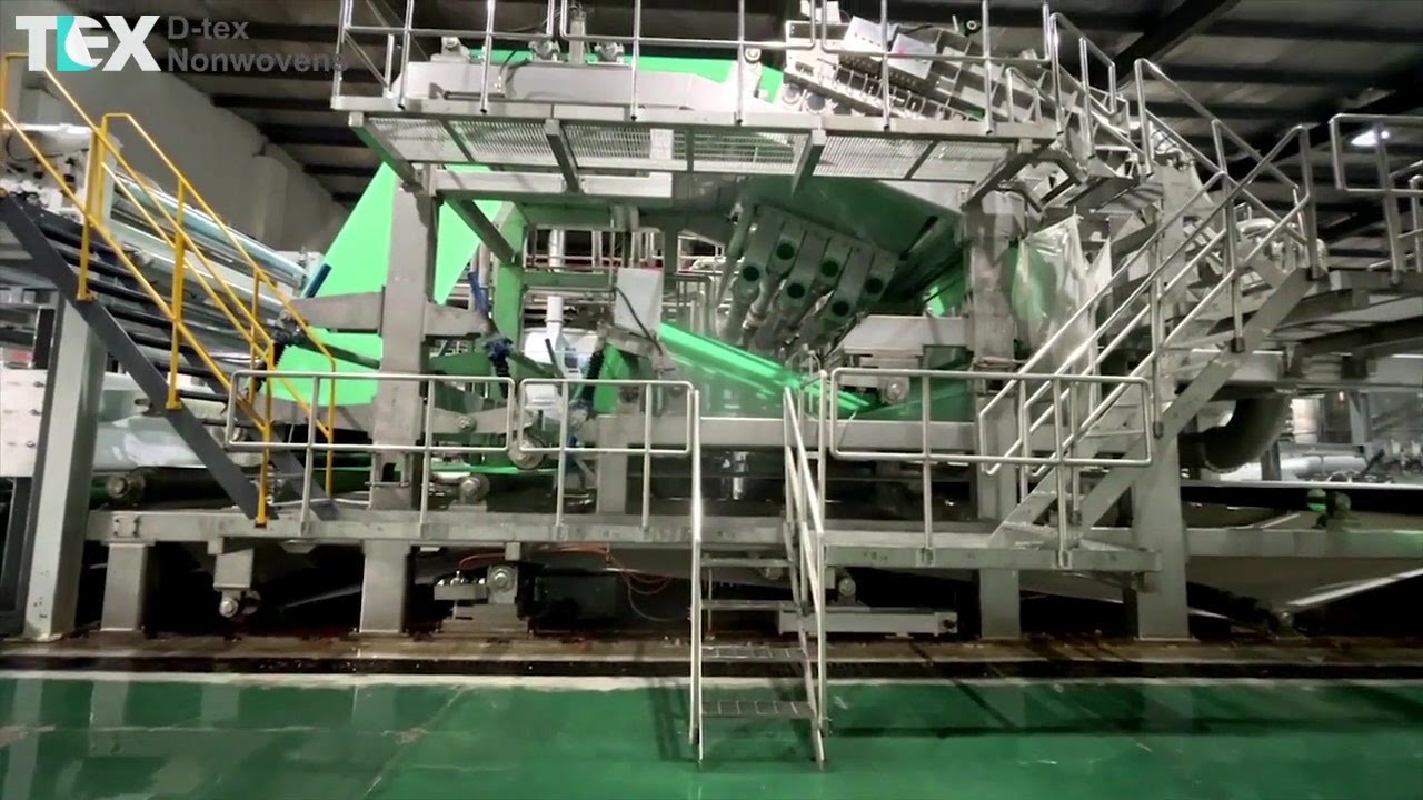 Spunlace Production Line D-TEX Nonwovens - YouTube