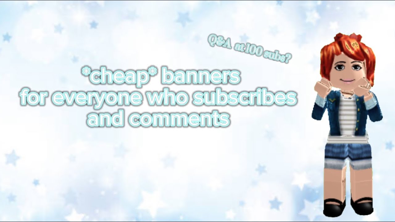 *Cheap* YouTube banners for 8 Robux! 🩵 - YouTube