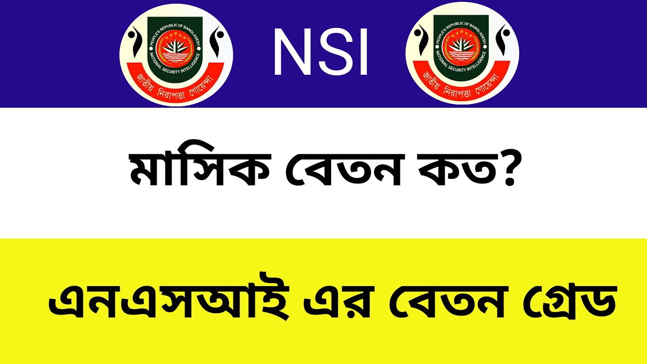 এনএসআই বেতন কত? nsi salary in bd।। #nsi job circular 2023 - YouTube