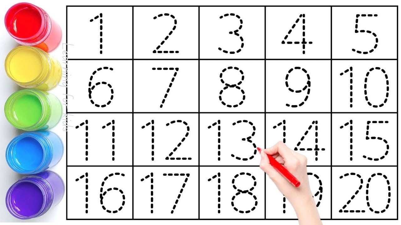 Numbers Drawing for kids l, Learn 2d shapes, one two three, Learn ...