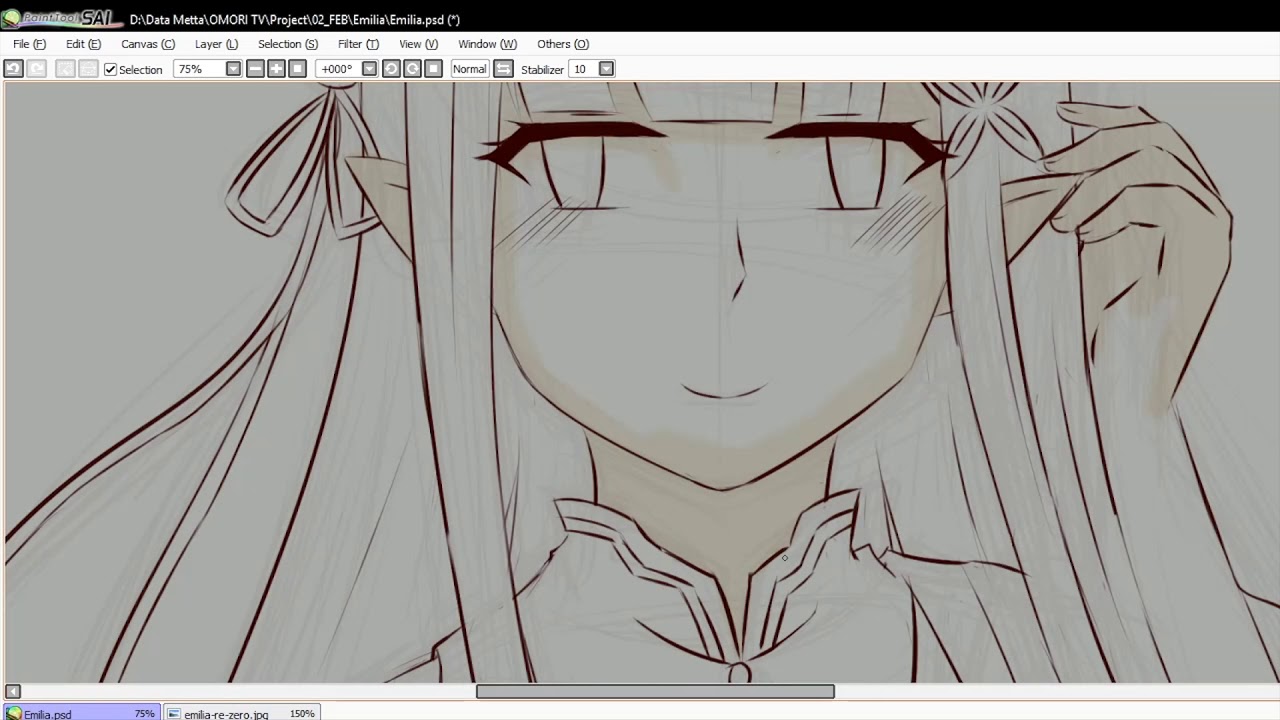 Speed Drawing - Emilia RE:Zero - YouTube