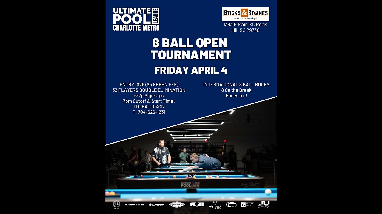 🔴 Ultimate Pool 8 Ball Open – Live from Sticks & Stones! 🎱🏆 - YouTube