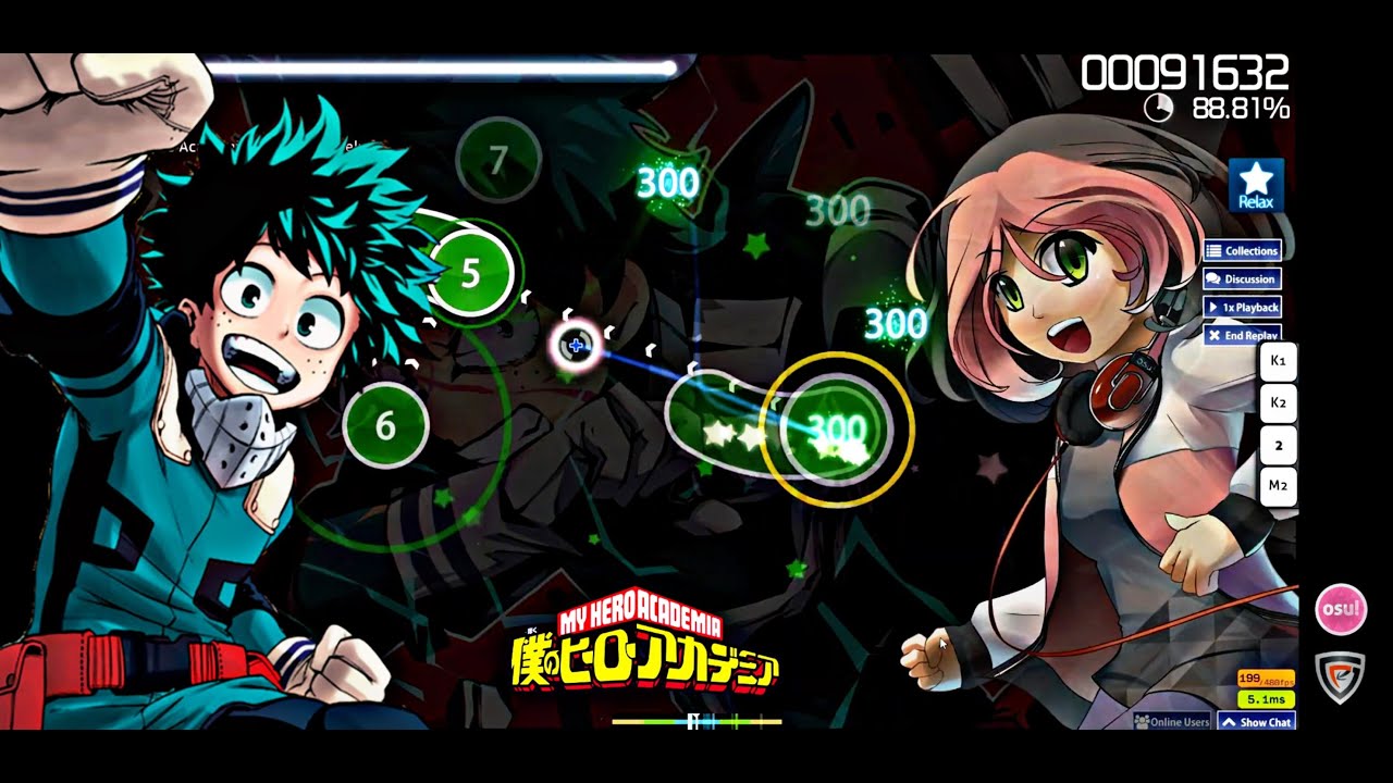OSU! My Hero Academia | 6 Star Difficulty | Underrated Beatmap | Mouse ...
