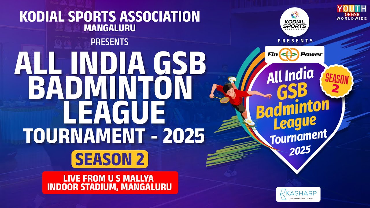 All India GSB Badminton League Tournament 2025 Season 2 | US Mallya ...