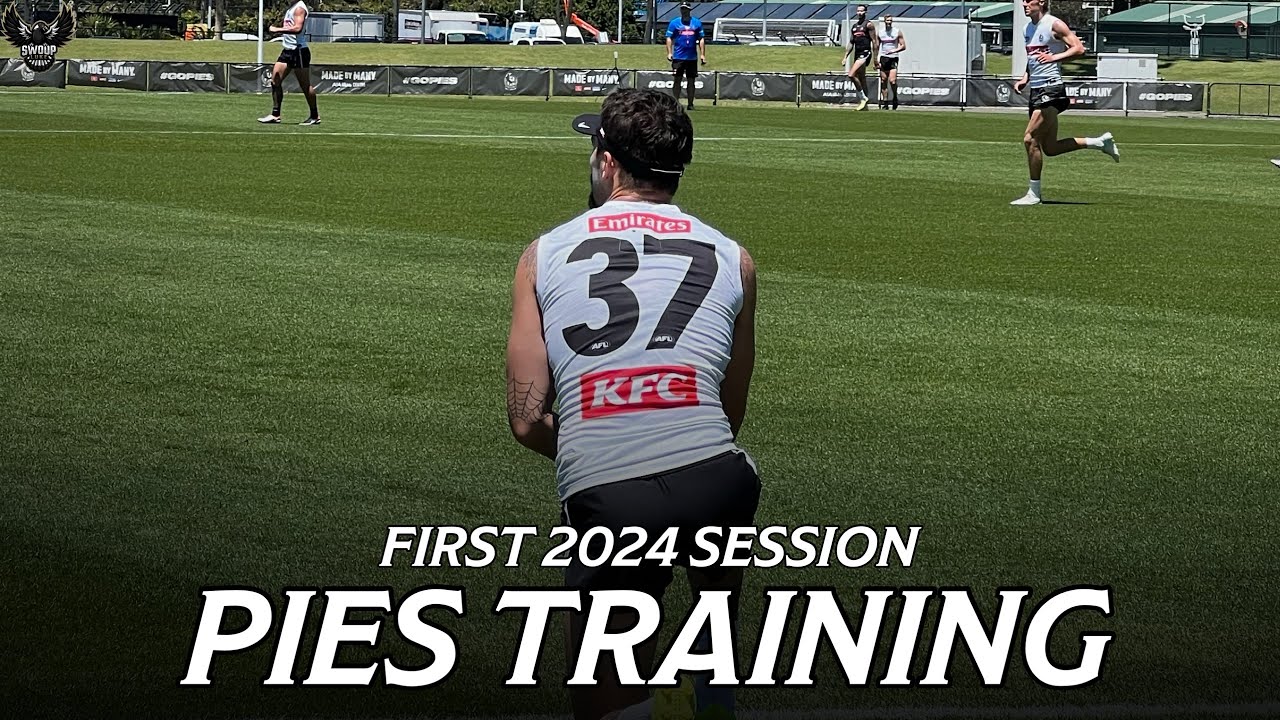 Collingwood Training Highlights | First Day Back In 2024 - YouTube