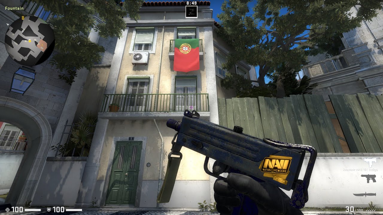 CSGO Souvenir MAC-10 Indigo Battle Scarred - YouTube