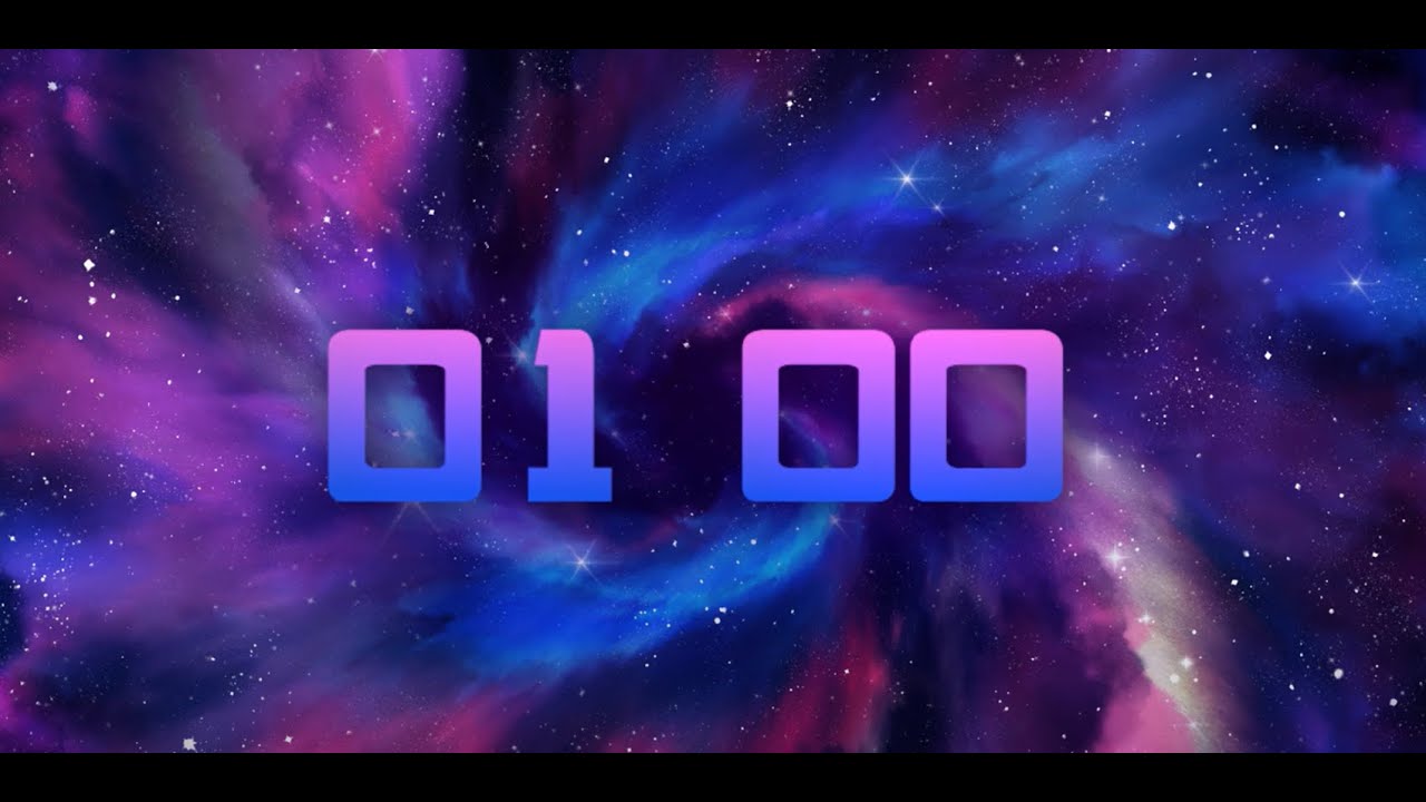 1 Minute Space Themed Timer (focused/upbeat) - YouTube