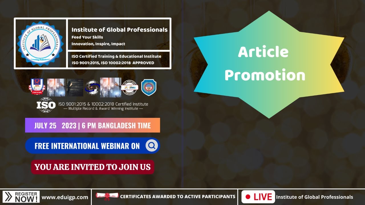 Article Promotion - YouTube
