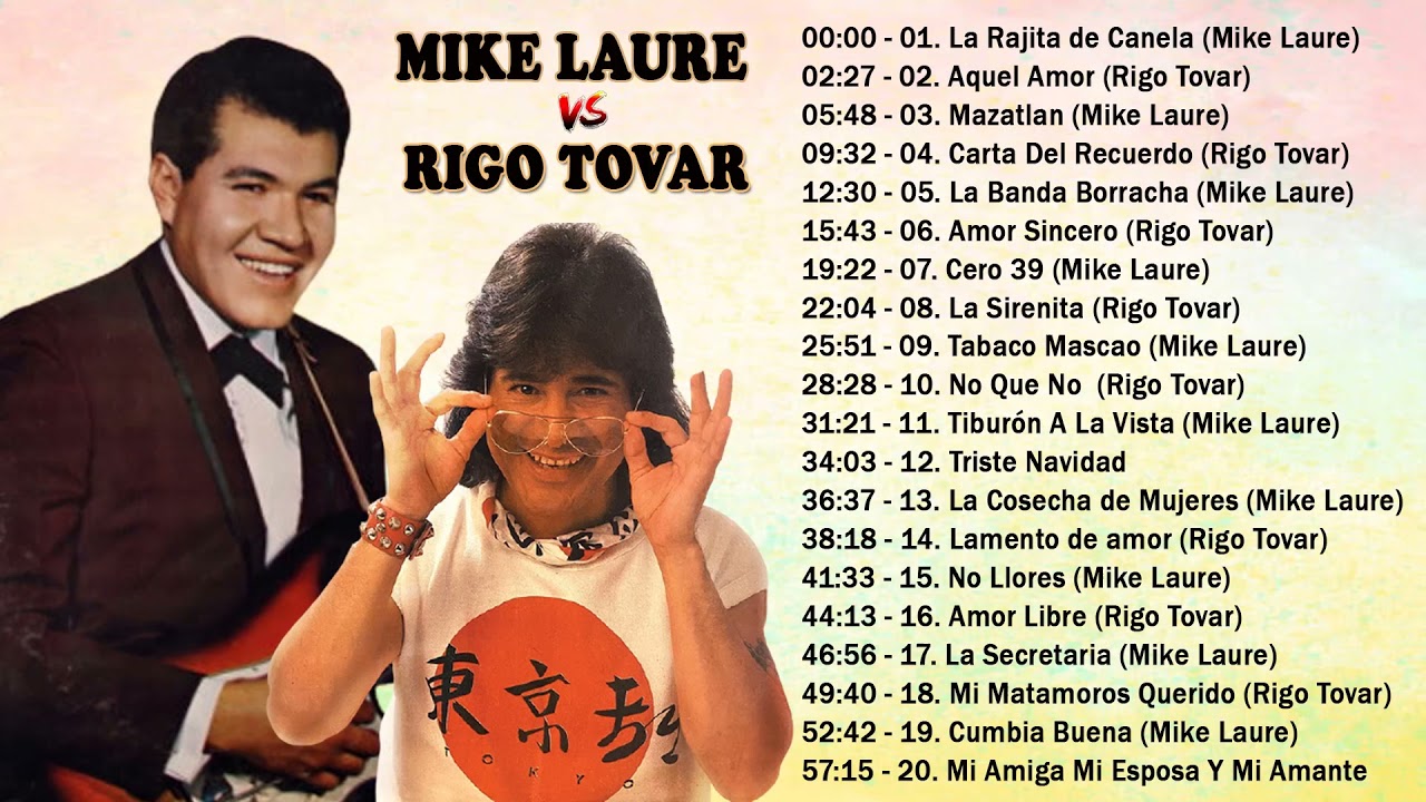 Mike Laure vs Rigo Tovar - Sus èxitos de los 60's 90's - Cumbias Mix ...