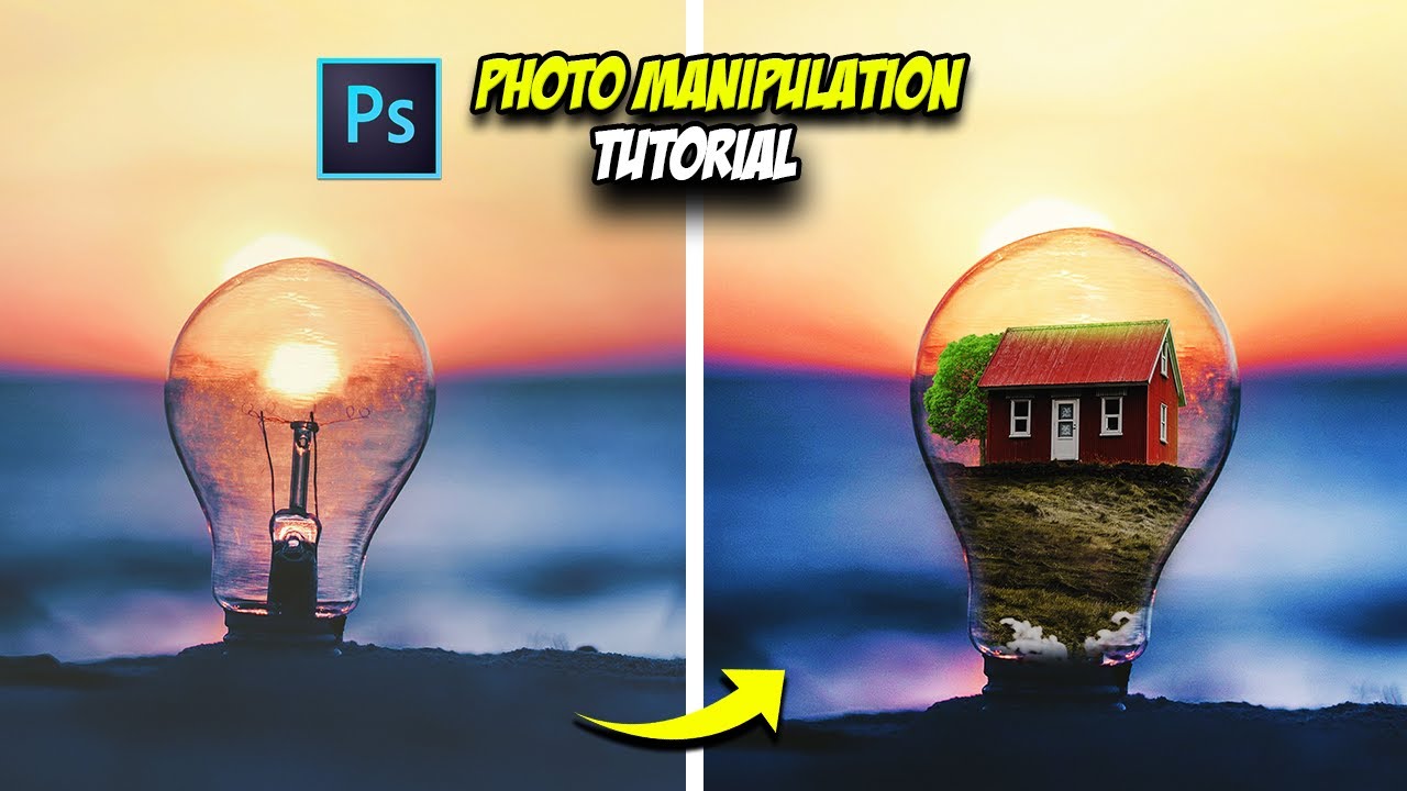Bulb Photo Manipulation Photoshop Tutorial | Photo Manipulation | Easy ...