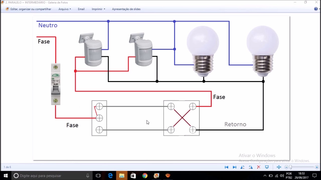 Circuito Paralelo Com Diagrama De Comutacao