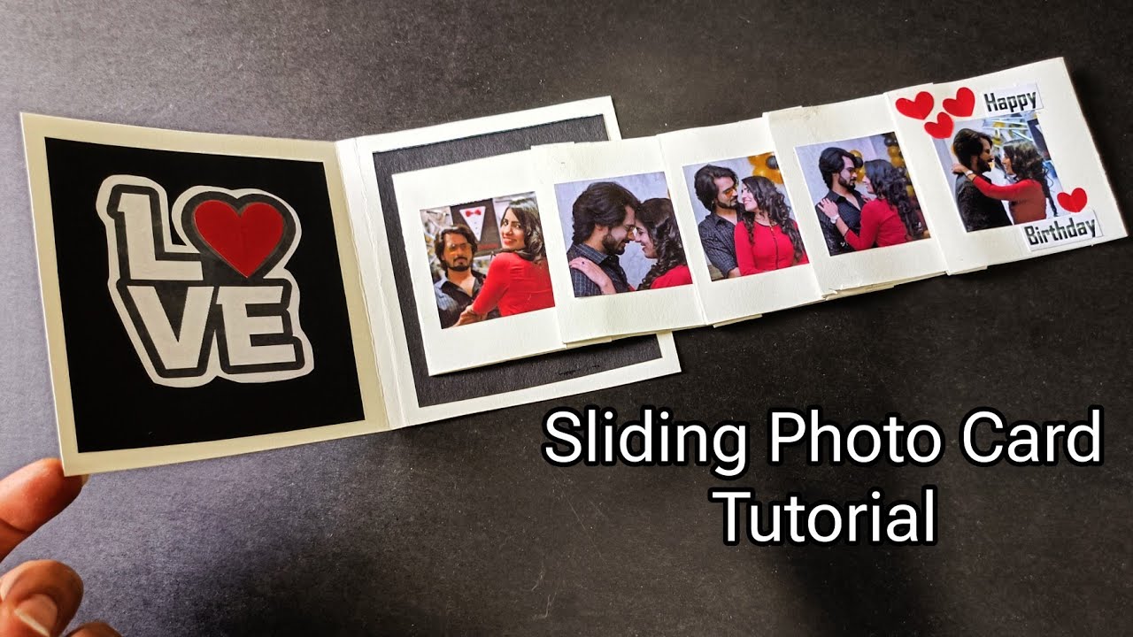 Sliding Photo Card Tutorial|| Slider Photo Card || Photo Slider Card ...
