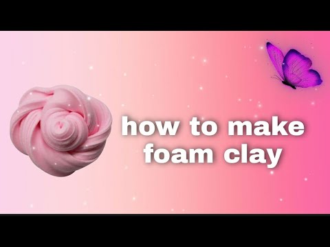 how to make fluffy and soft foam clay with home ingredients 💕 - YouTube