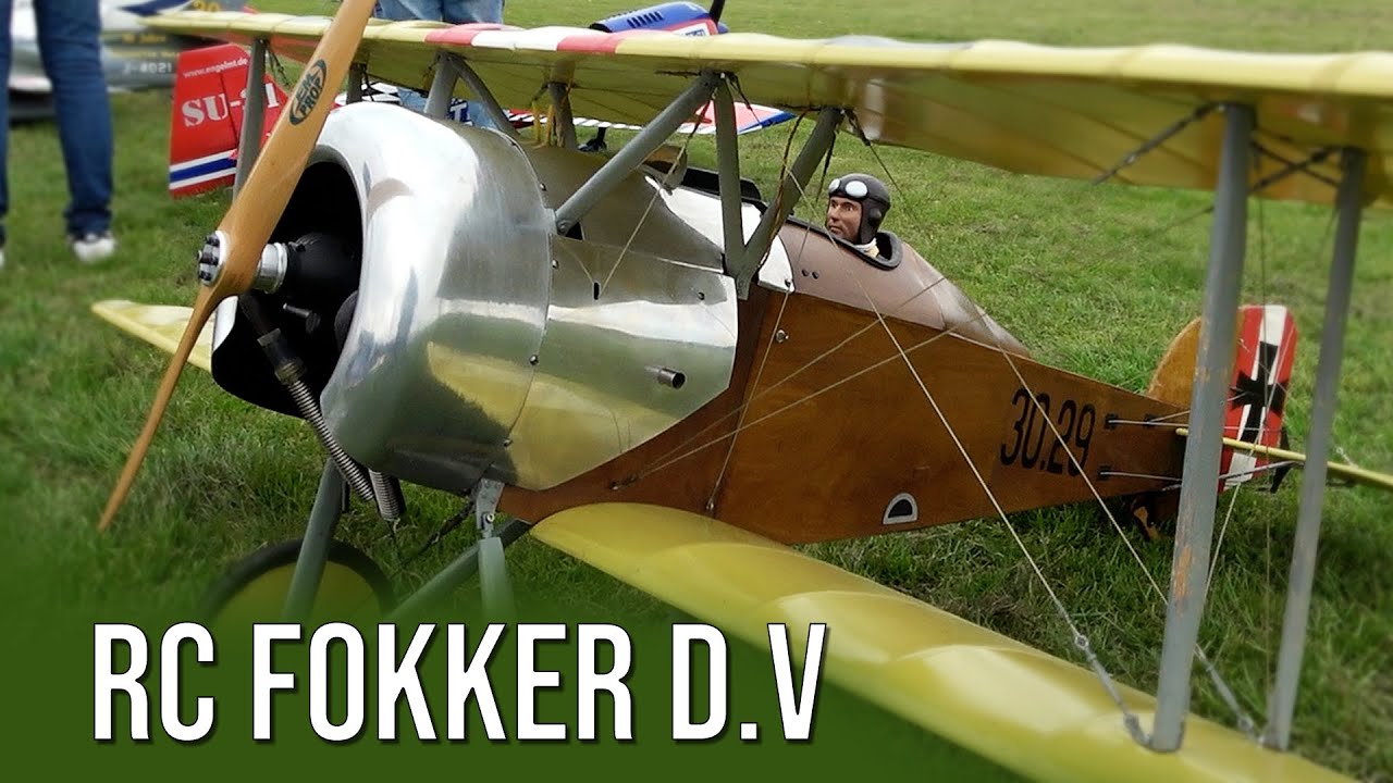 Wow! Beautiful! RC Plane Fokker D.V – Very Rare Scale Model Flying At ...
