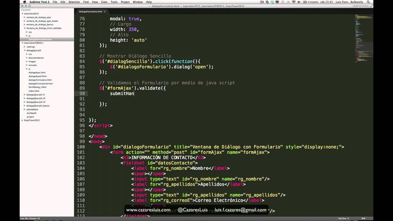 Ventana de Diálogo con HTML -- jQuery -- jQuery UI + Formulario + jQuery.Validate - YouTube