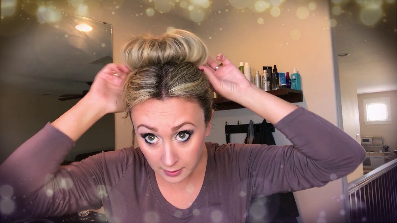 How To Do Easy Messy Bun in 30 seconds Tutorial - YouTube