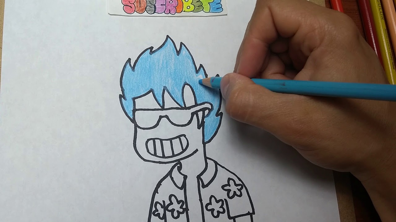Cómo DIBUJAR y PINTAR a 😎😎TIMBA🕶️🕶️ de MIKECRACK/how to DRAW And PAINT ...