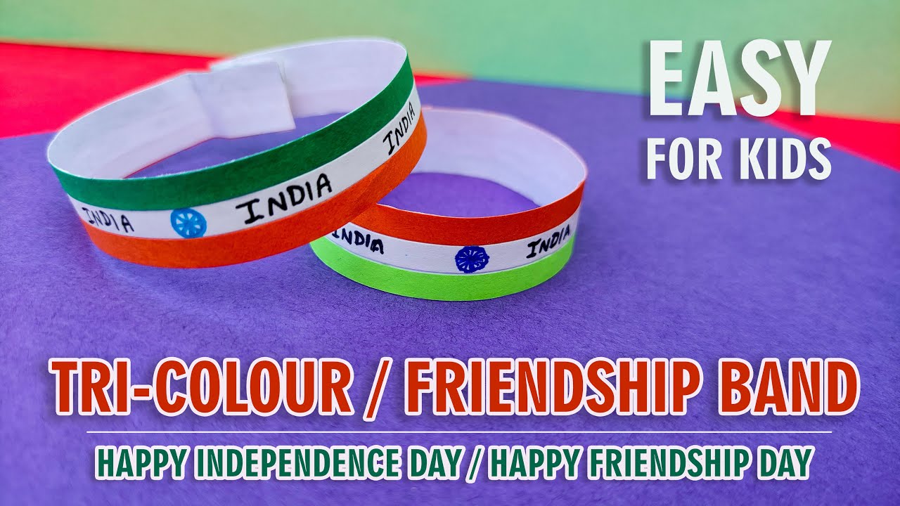 DIY Tricolour Band for Kids | Independence Day and Republic day hand ...