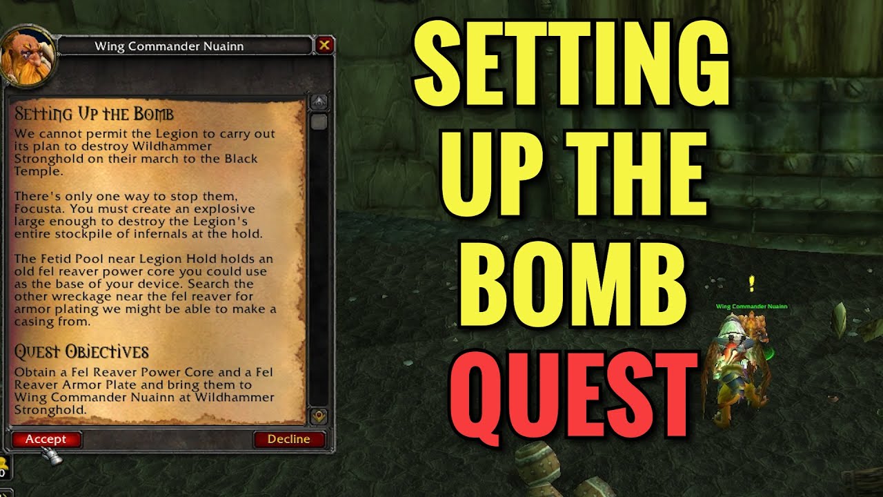 Setting Up The Bomb Quest (WoW TBC) - YouTube