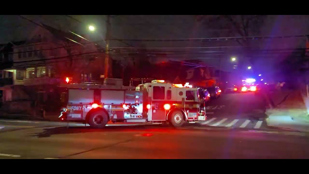 FDNY EMS And Engine 63 Responding On East 233rd Street In Woodlawn, The ...