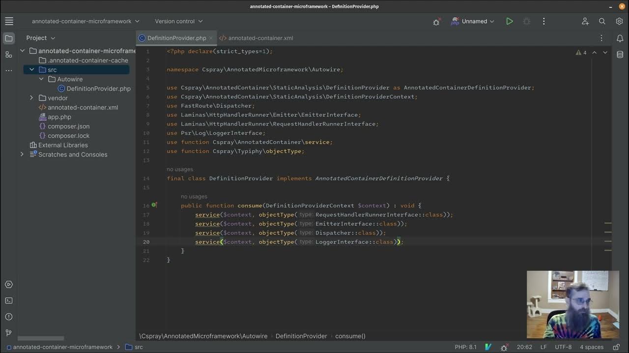 PSR-15 Microframework with Annotated Container - YouTube