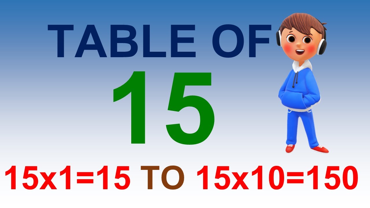 Table Of 15 |Multiplication Table Of 15 |15 Table |Learn Table of 15 ...