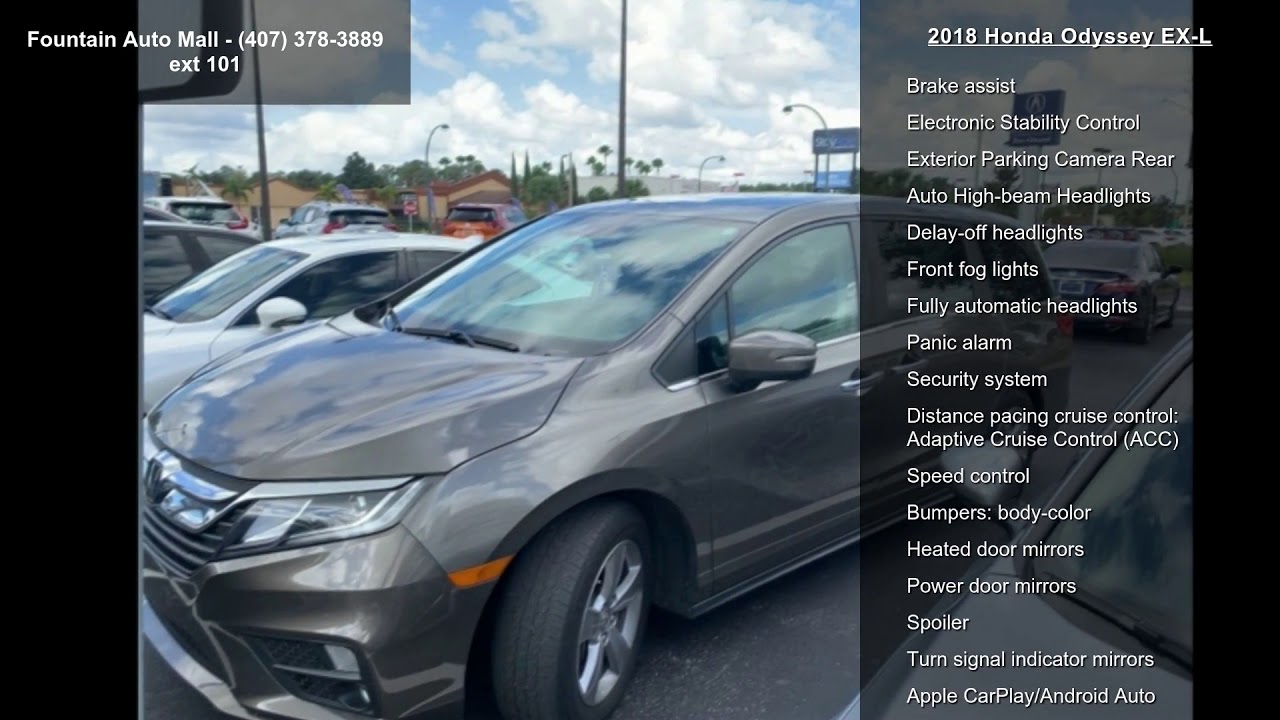 2018 Honda Odyssey EX-L - Fountain Auto Mall - Orlando, F... - YouTube