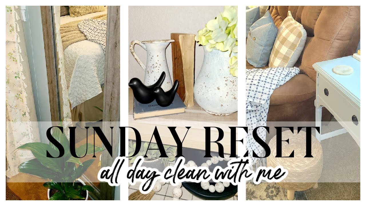 SUNDAY RESET / RIDE OUT HURRICANE BERYL WITH ME / WEEKLY CLEANING ...