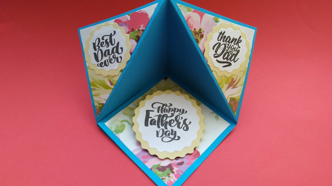 Triangle Corner Pop-up Card Tutorial|Easy & Beautiful Father's Day ...