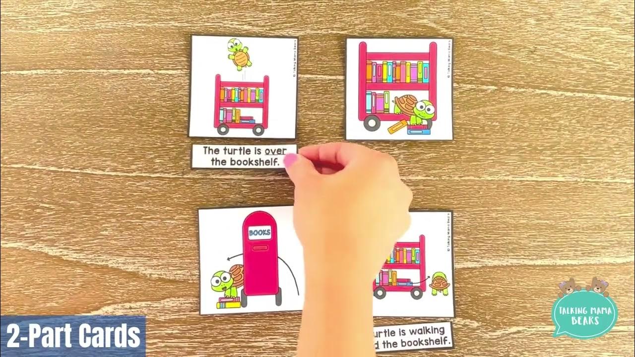 Back To School Spatial Preposition 2-Part Cards - YouTube