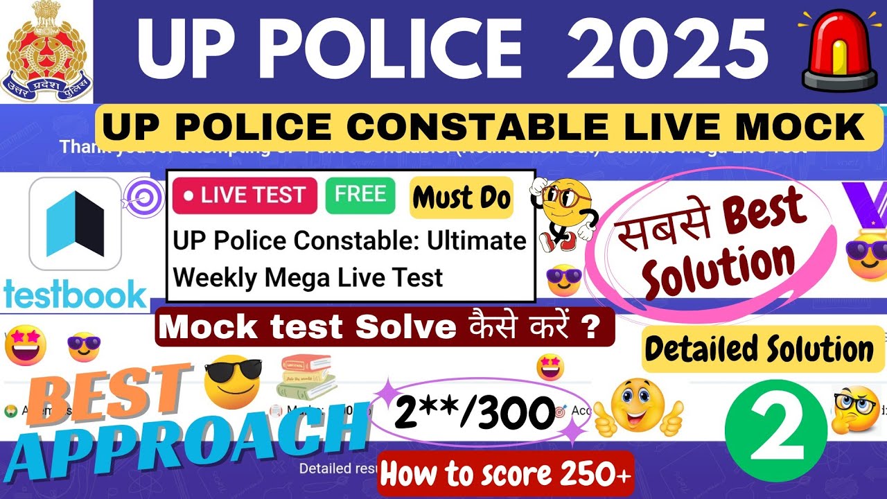 UP Poilce Constable Ultimate Weekly Mega Live Test Solution | Testbook ...