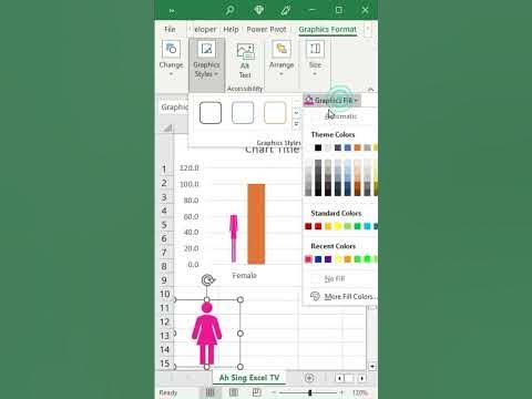 How to create filled shape chart in Excel - YouTube