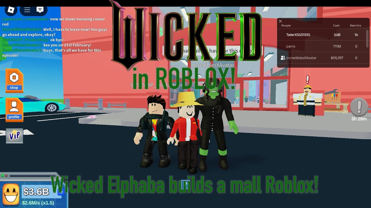 Wicked Elphaba builds a mall Roblox! - YouTube