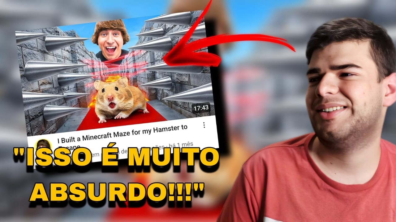 O MAIOR LABIRINTO de MINECRAFT DO MUNDO para Hamster - react matthew ...