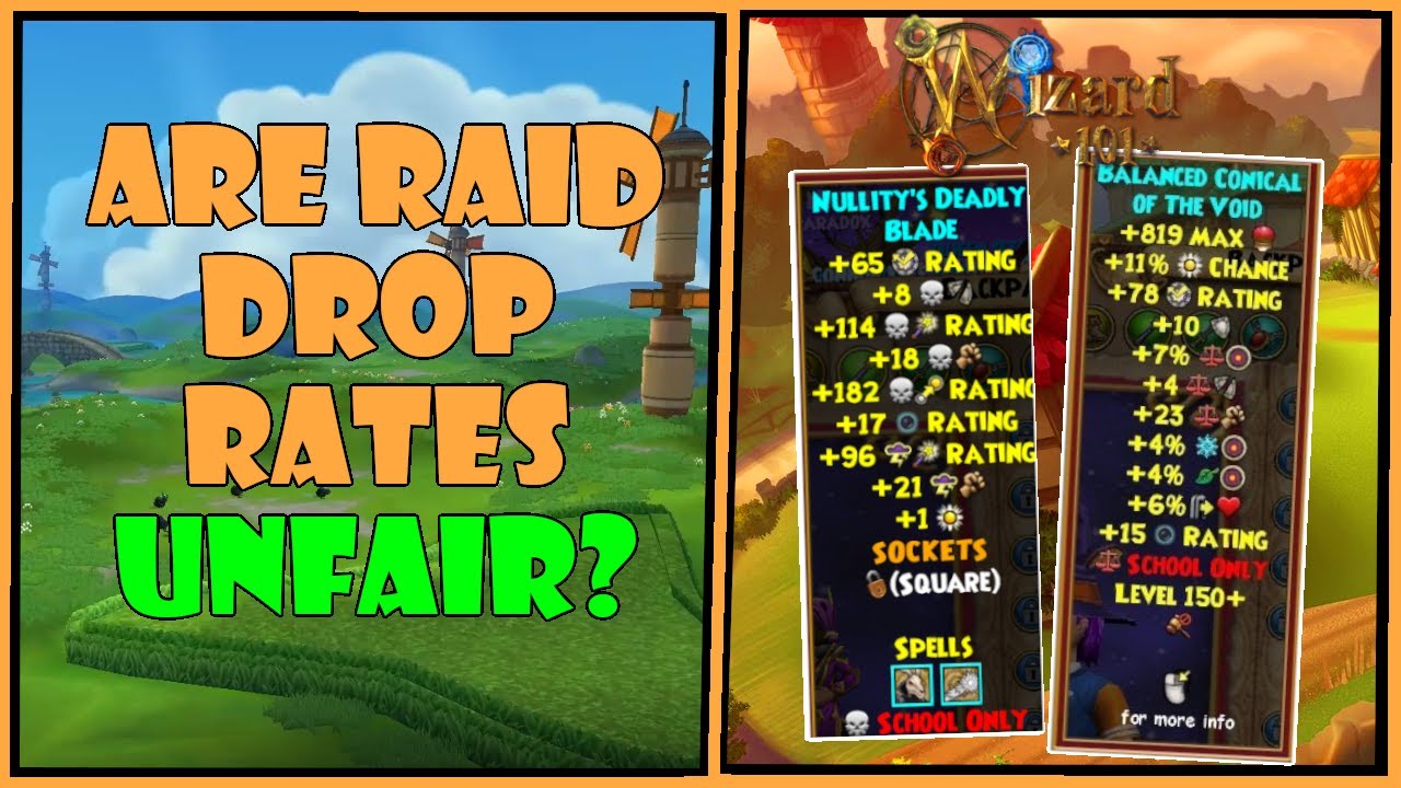 Wizard101: Are The NEW Raid Drop Rates Unfair? - YouTube
