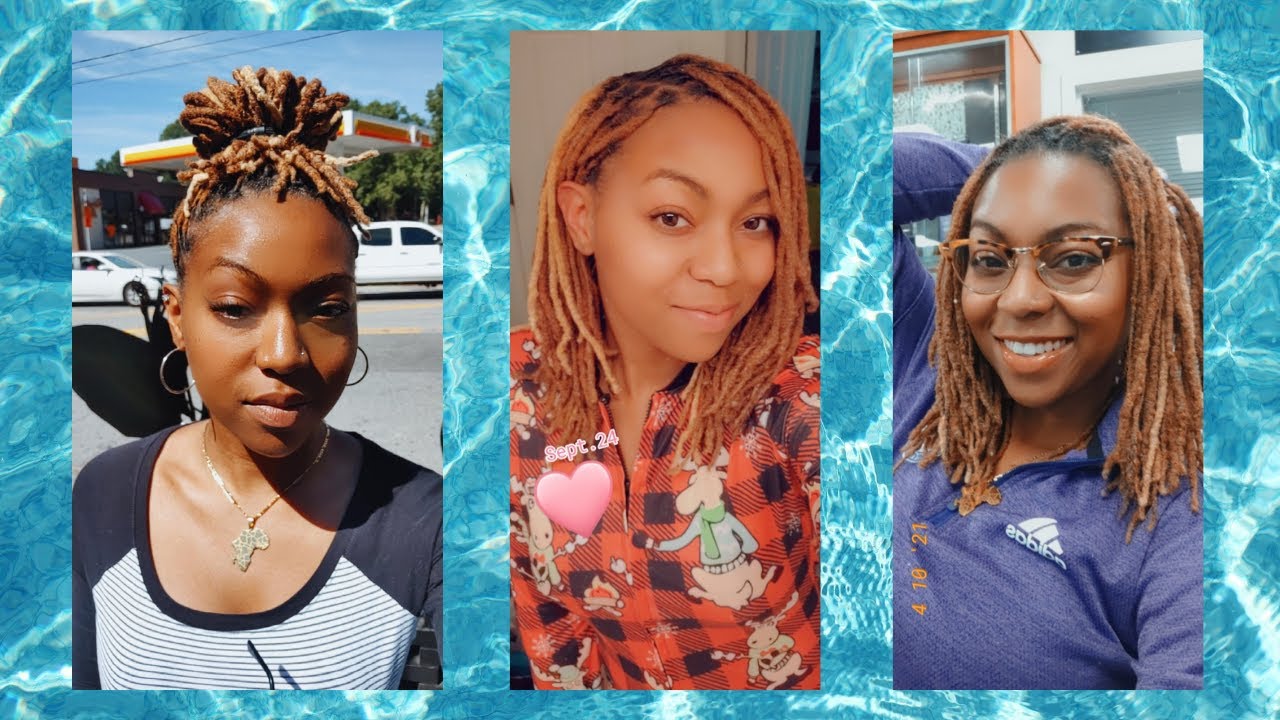 Dying my locs reddish/brownish with blonde highlights - YouTube