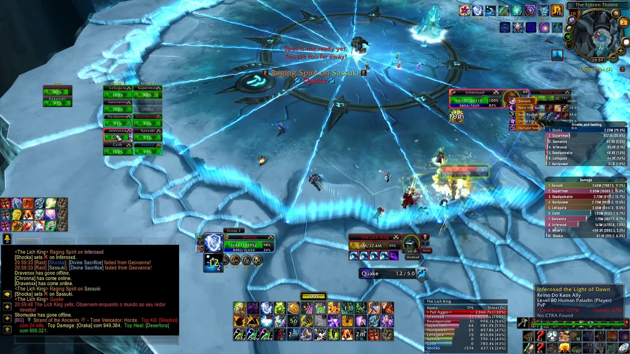 Icecrown Citadel - Lich King 10 normal - Solo Resto Shaman PoV - YouTube