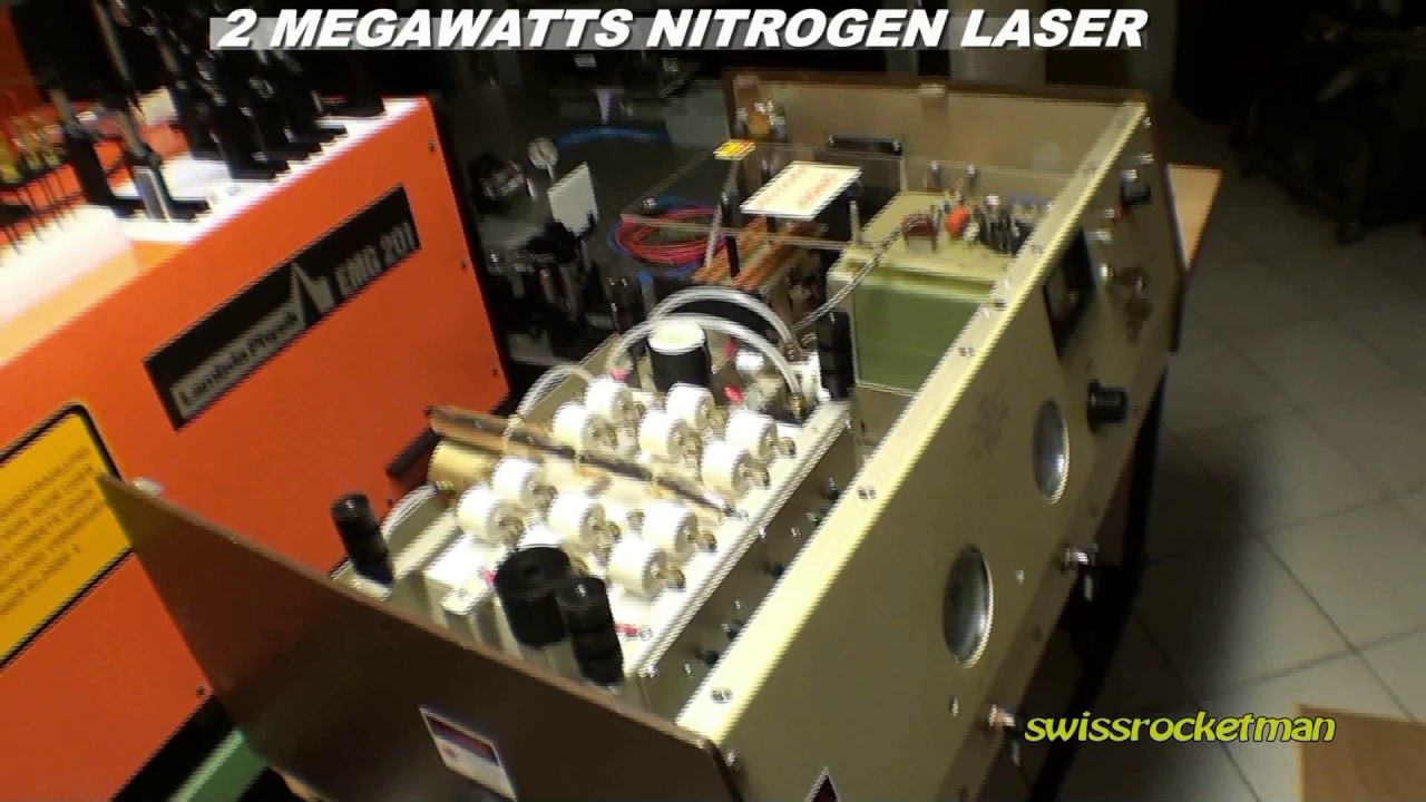 2.3 MEGAWATTS NITROGEN LASER - YouTube