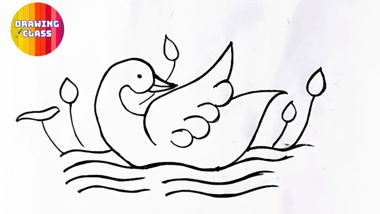 How to draw duck for beginners l Duck drawing step by step l Easy Duck ...