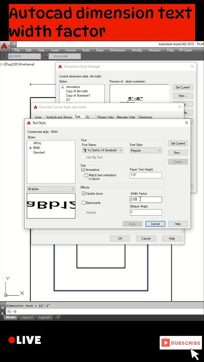 Autocad dimension text width factor #autocadshorts #autocad #2023shorts #shortsfeed #viral # ...