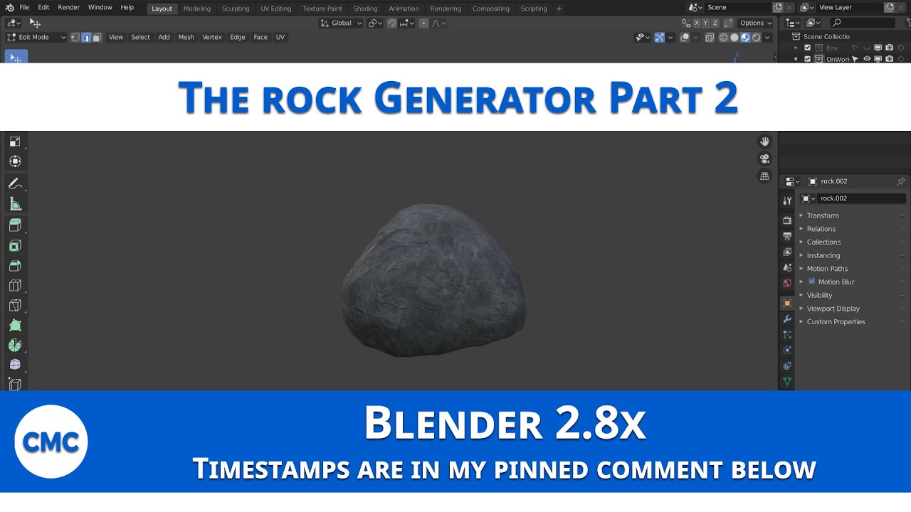 The Rock Generator in Blender 2.8x Pt2 - YouTube