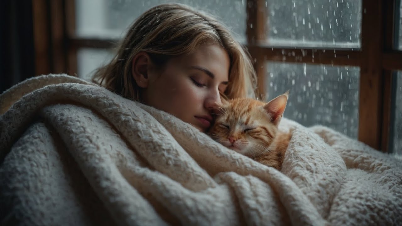 🐱 cute Kitten: The Perfect Sleep Companion on a Rainy Night - rain ...