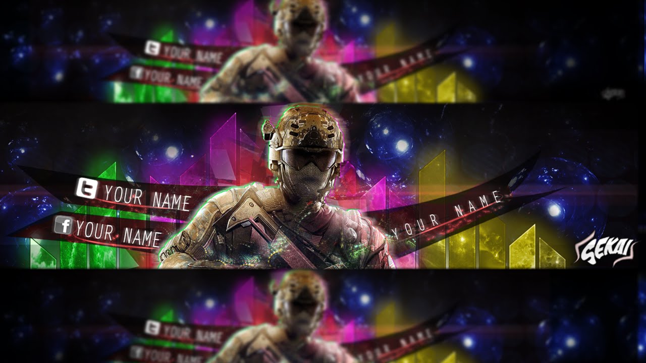 The best epic gaming banner speed art | Free template - YouTube