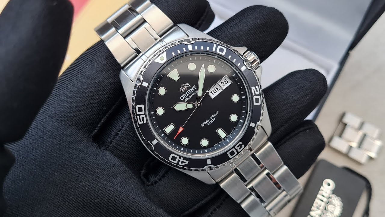 Review Orient Ray Raven II Black Dial - YouTube