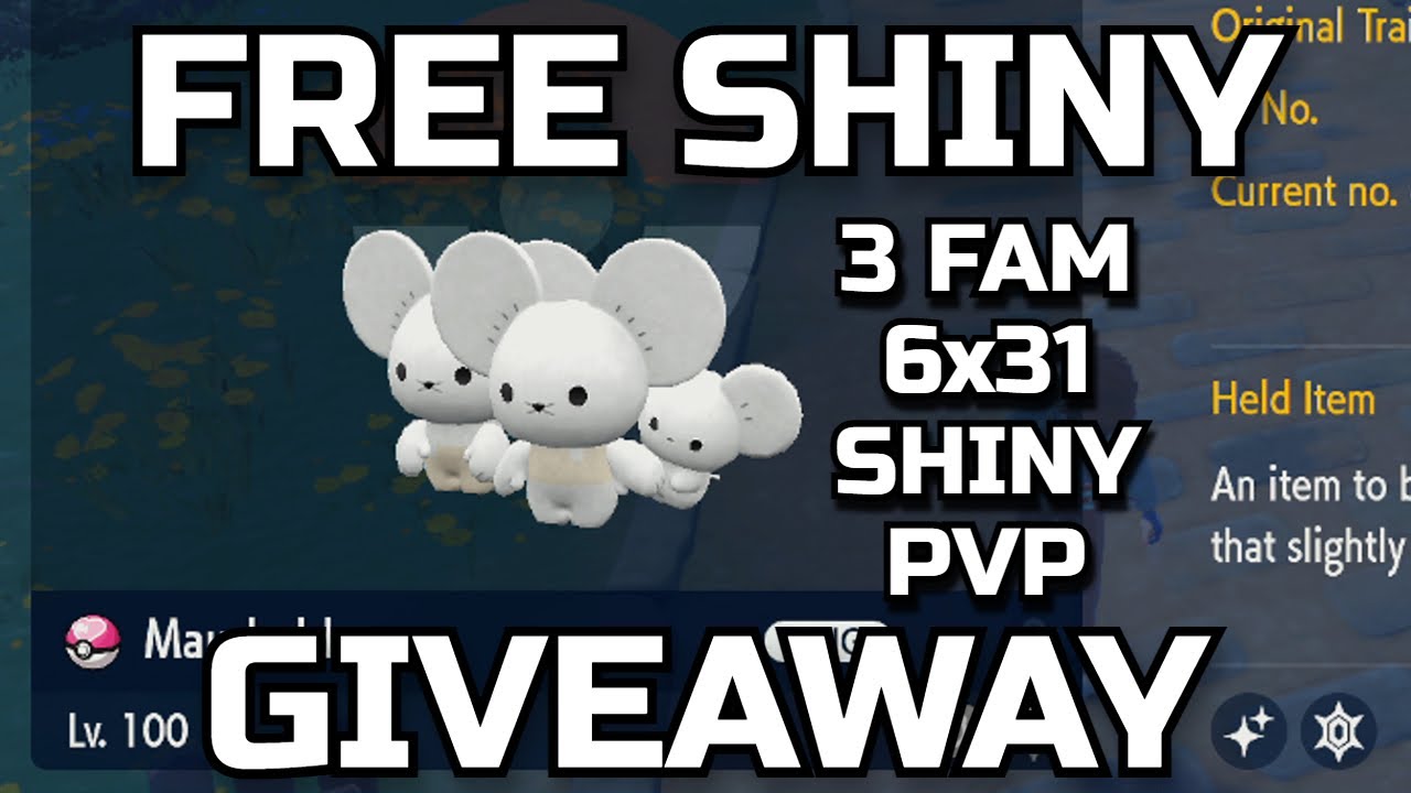 SHINY 6X31 "3 FAMILY" PVP MAUSHOLD GIVEAWAY - Pokemon Scarlet & Violet ...
