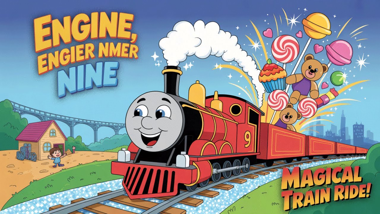 🚂 Engine, Engine Number Nine | Fun Rhyming Train Adventure for Kids 🚂 ...